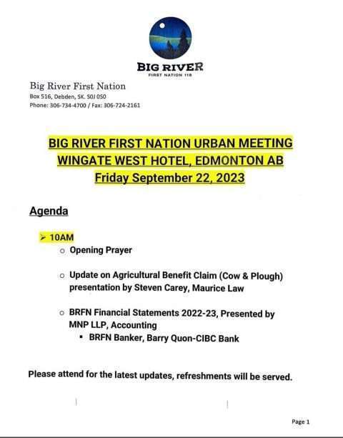 Big River First Nation | Community Website