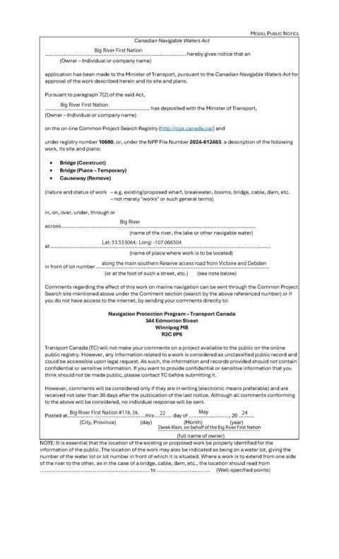 Big River First Nation | Community Website