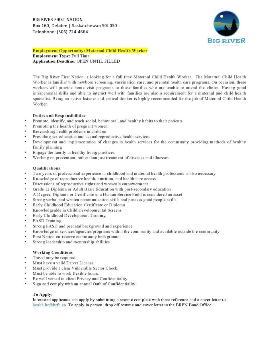 Big River First Nation | Community Website